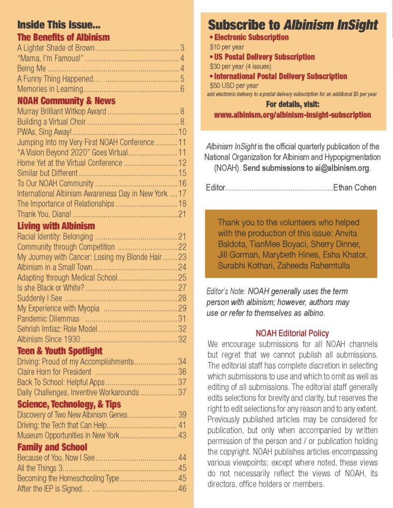 Albinism Insight - National Organization for Albinism and Hypopigmentation